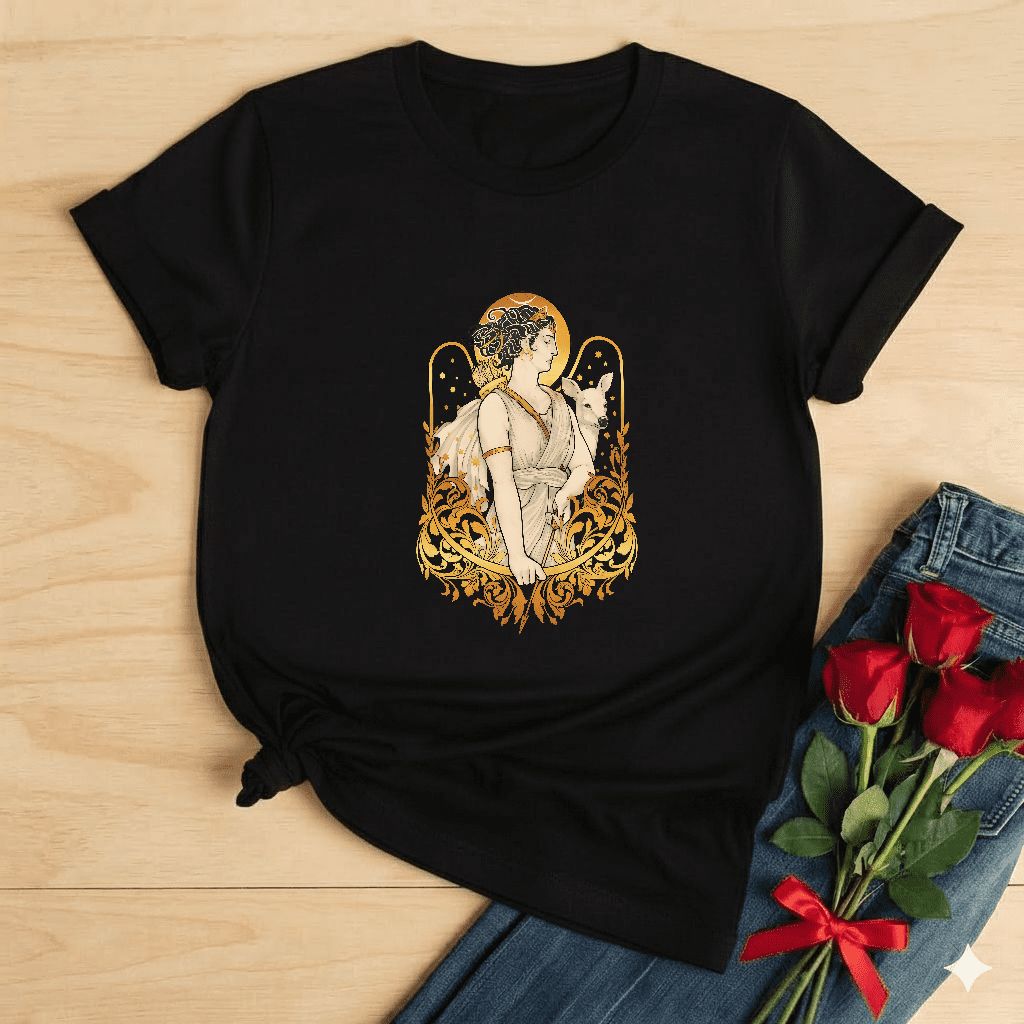 Artemis Greek Goddess Ancient Mythology Moon Vibe Unisex T-Shirt V19111 ...