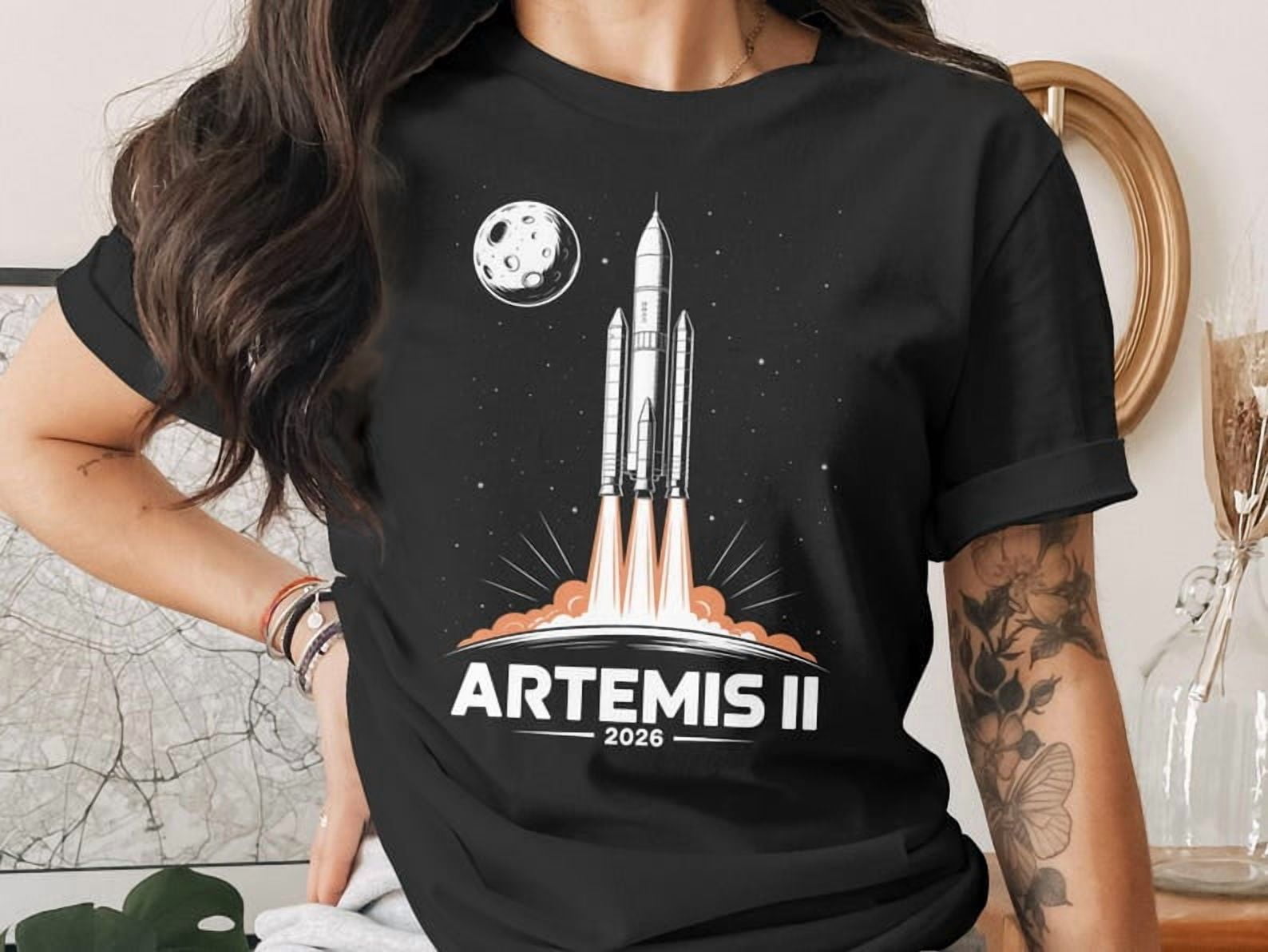 Artemis II 2026 Rocket Launch T-Shirt, Future Moon Mission Sweatshirt ...