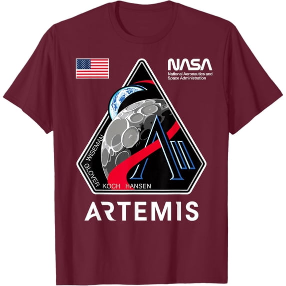 Artemis II Mission Patch Logo Moon Space Program 2026 T-Shirt - Walmart.com