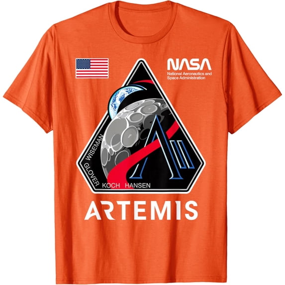 Artemis II Mission Patch Logo Moon Space Program 2026 T-Shirt - Walmart.com
