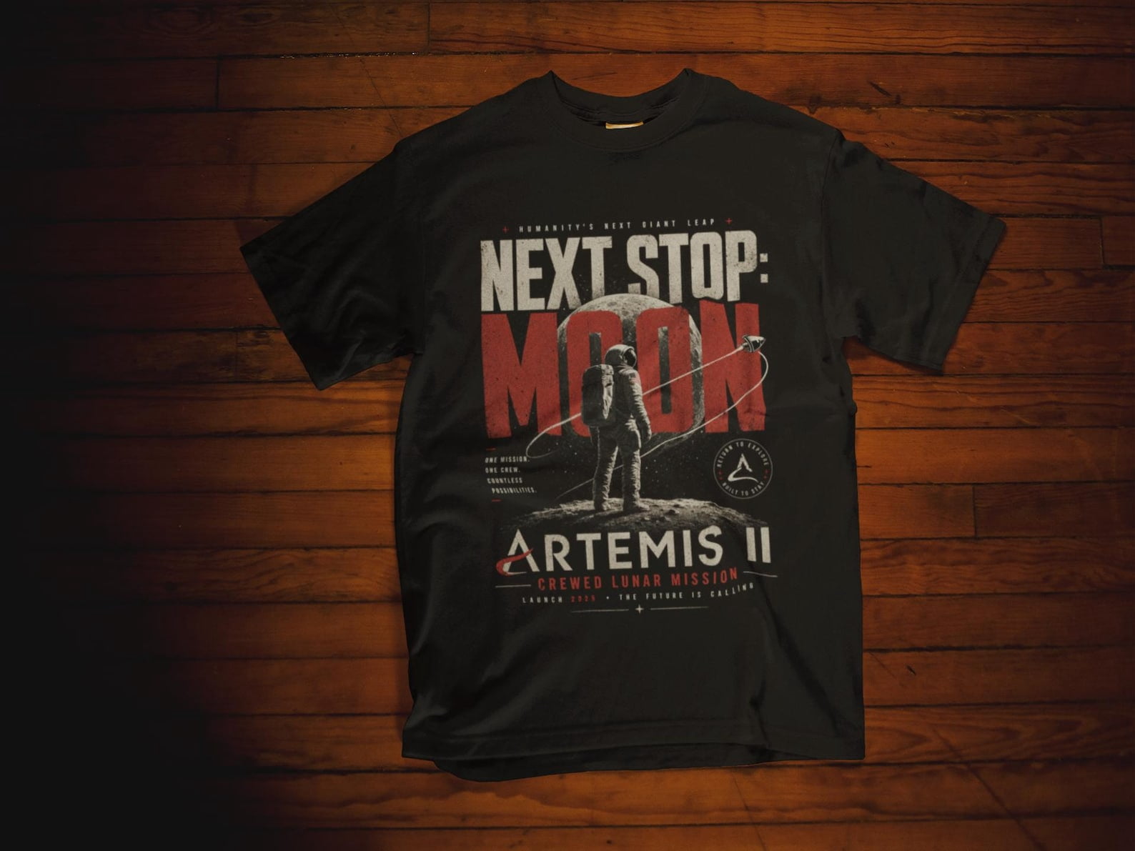 Artemis II Shirt NASA Moon Mission Tee Lunar Design Space Exploration ...