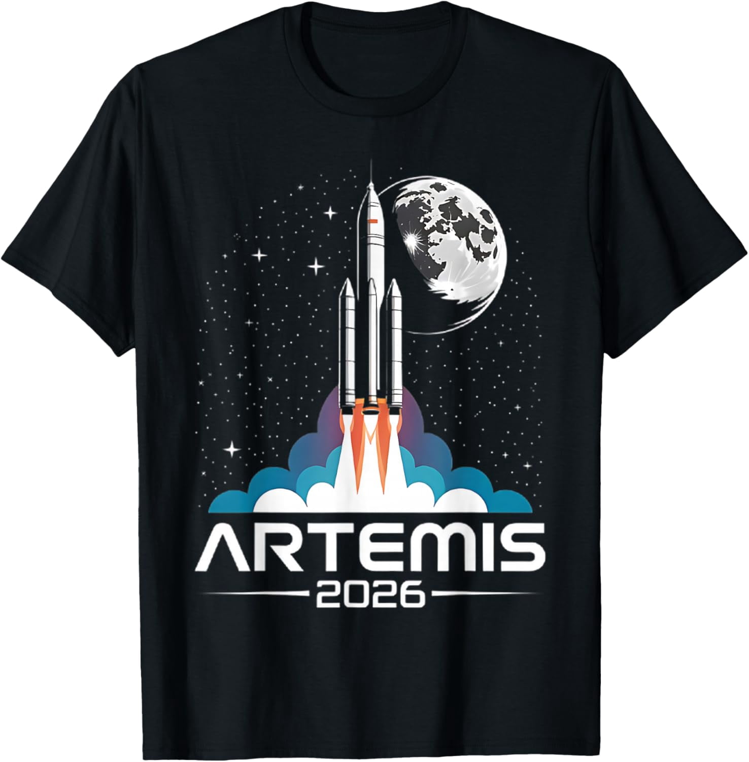 Artemis Launch to The Moon T-Shirt, Space Exploration Themed Tee for ...