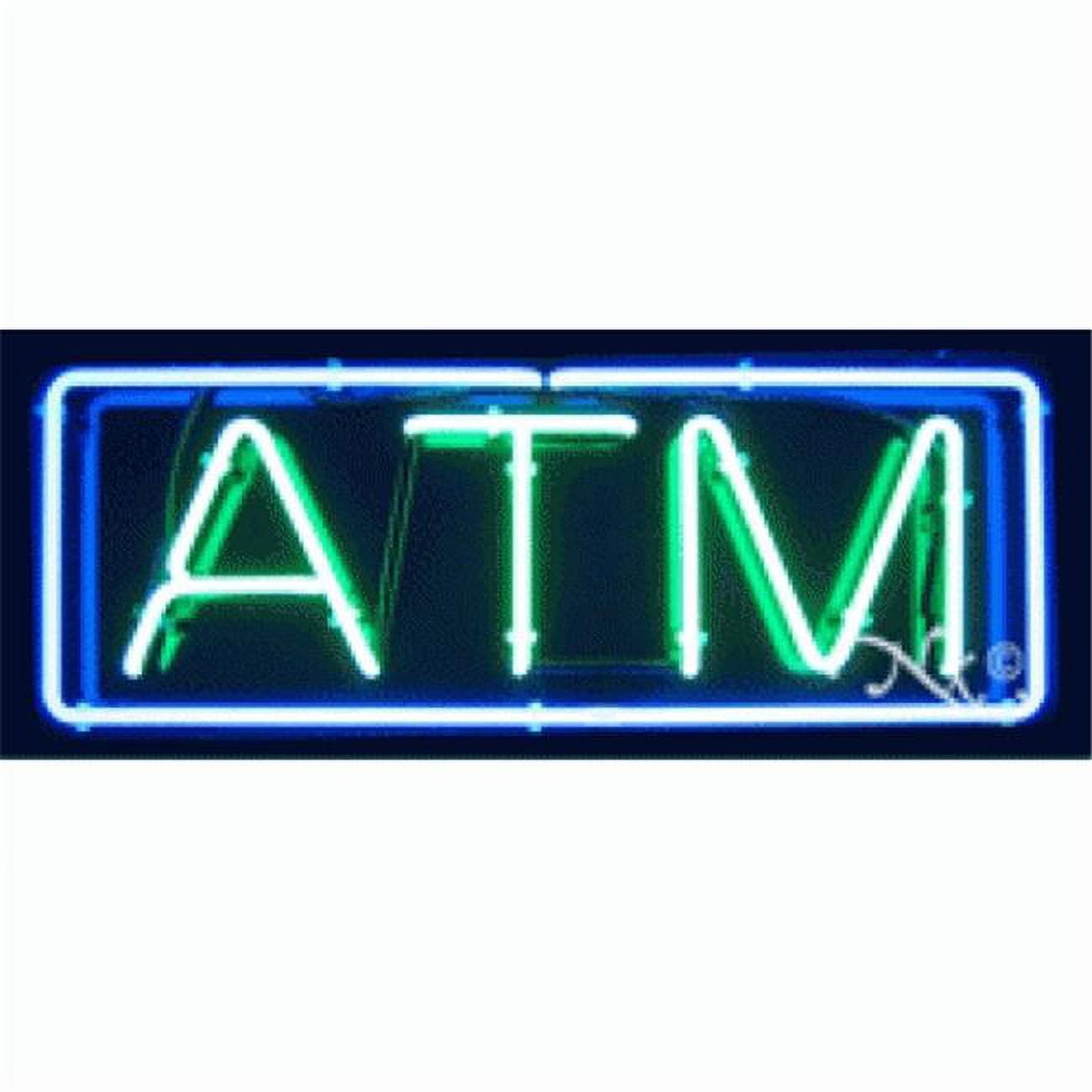 Arter Neon 10010 Business Neon Sign - ATM, Green & Blue - Walmart.com