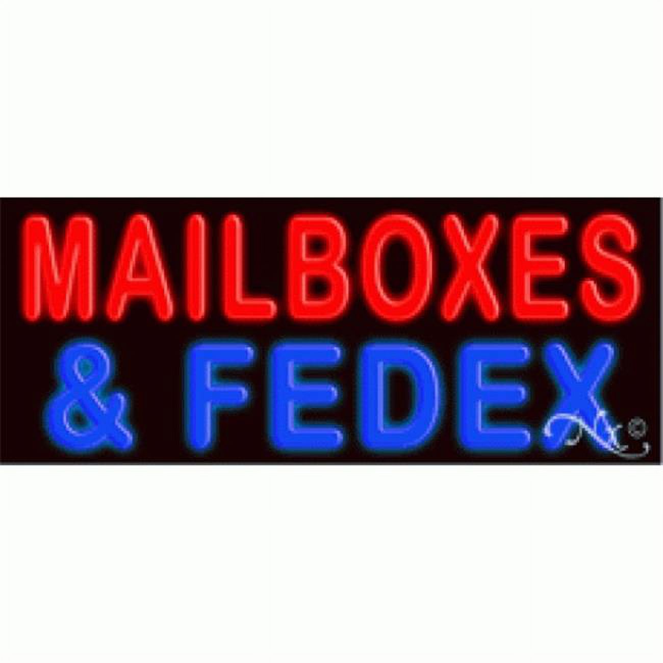 Arter Neon 10572 Business Neon Sign - Mailboxes & FedEx - Walmart.com