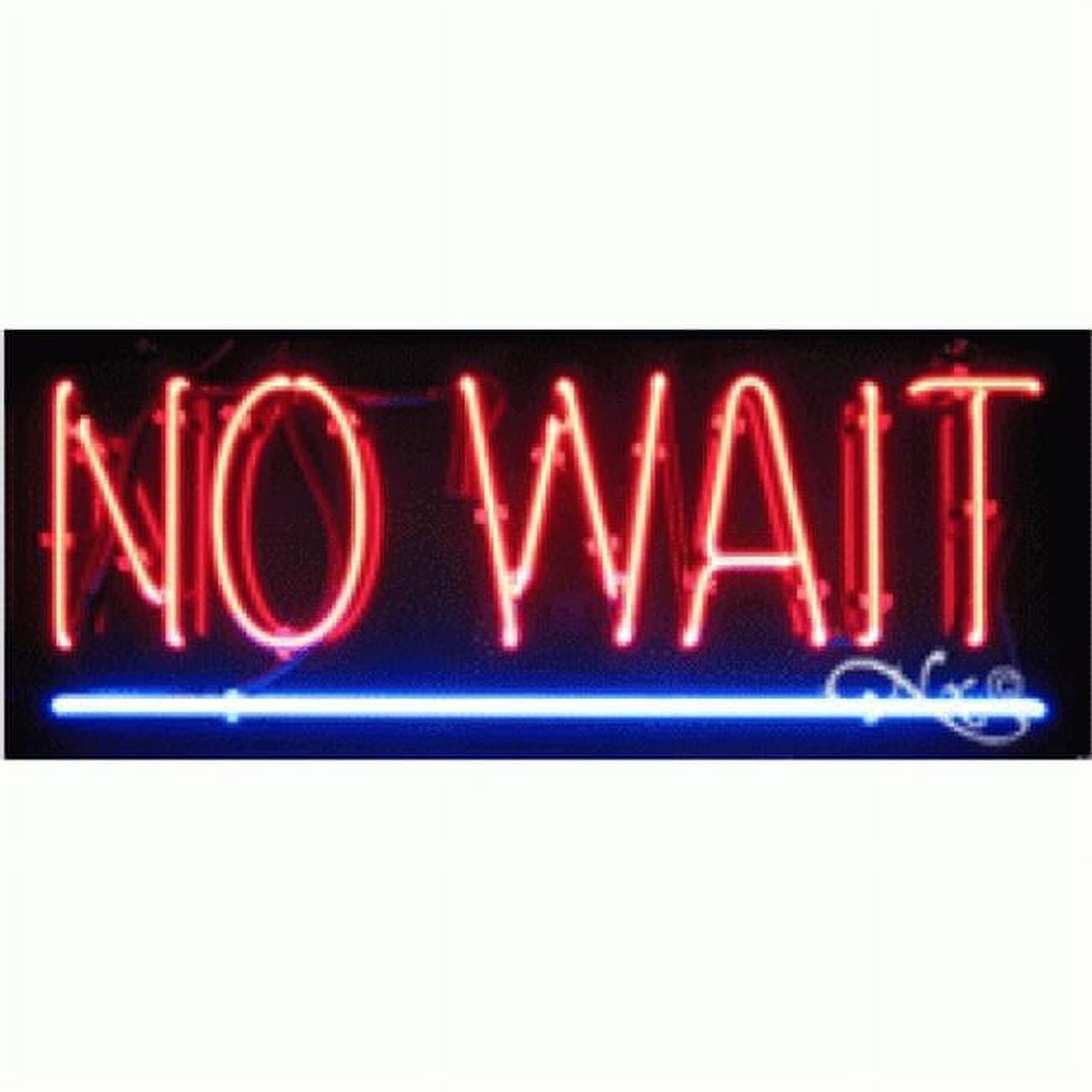 Arter Neon 10587 Business Neon Sign - No Wait, Red & Blue - Walmart.com