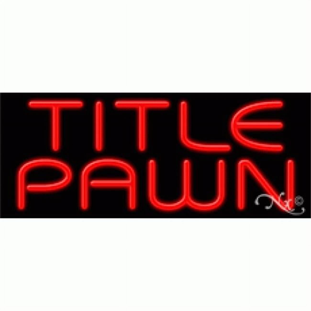 Arter Neon 11226 Business Neon Sign - Title Pawn, Red - Walmart.com