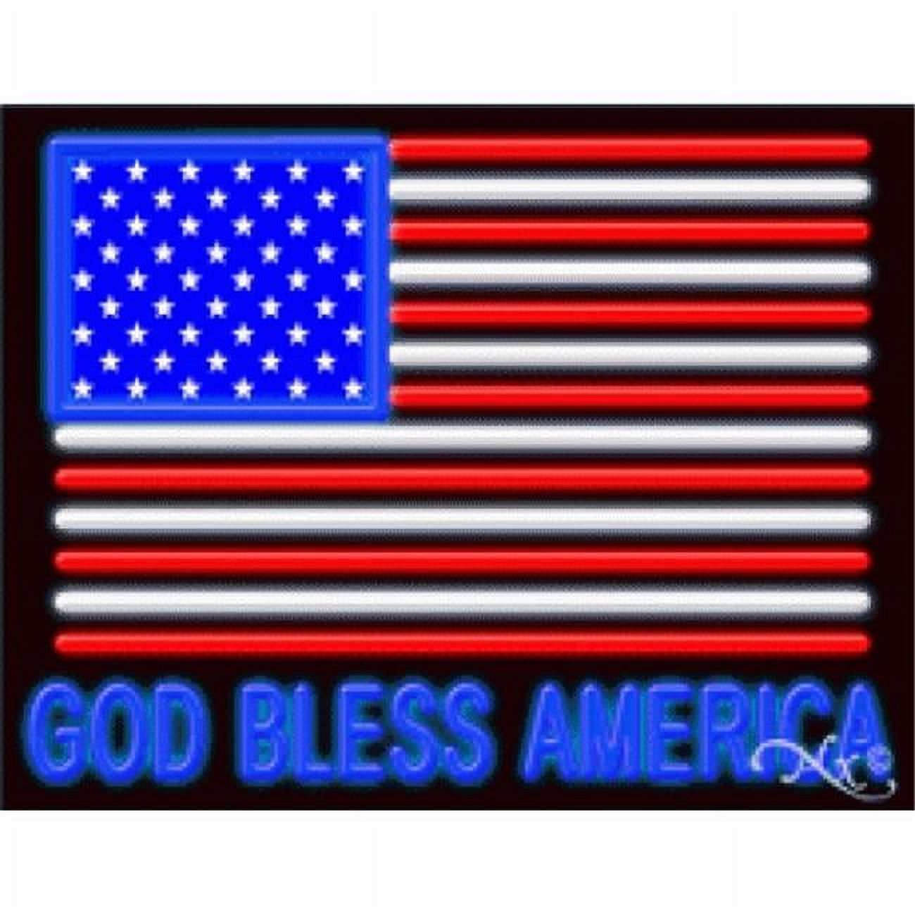 Arter Neon 11240 Business Neon Sign - God Bless America - Walmart.com