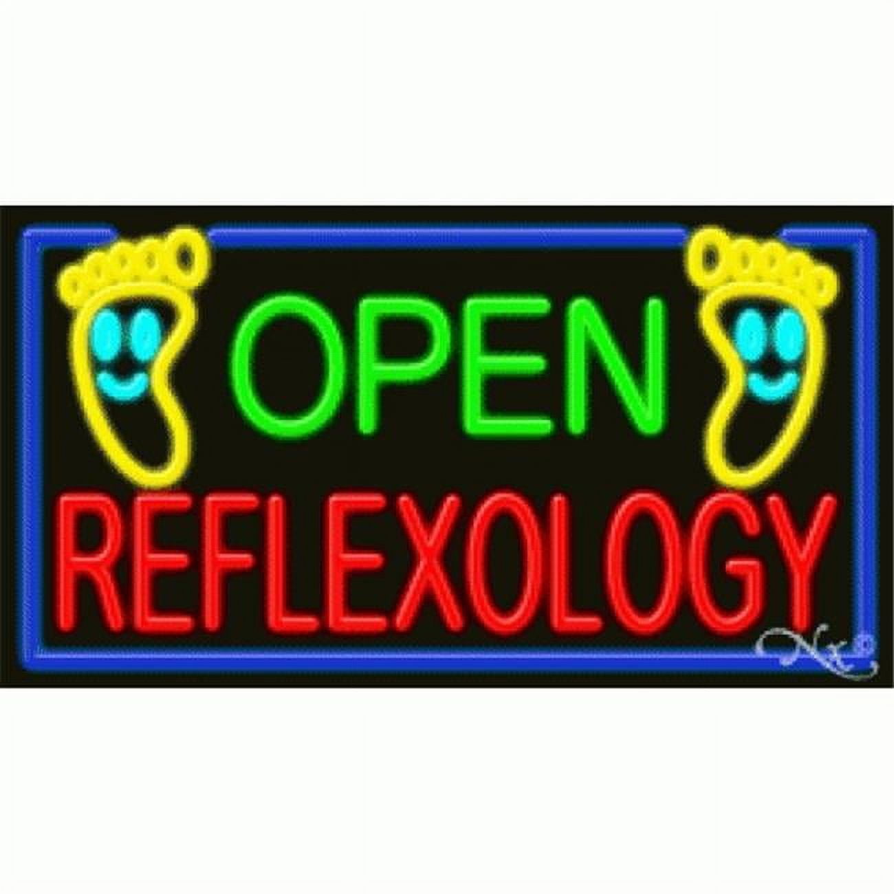 Arter Neon 11290 Business Neon Sign - Open Reflexology - Walmart.com