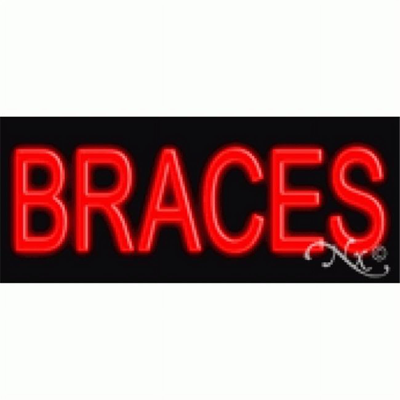 Arter Neon 12023 Ecomomic Neon Sign - Braces, Red - Walmart.com
