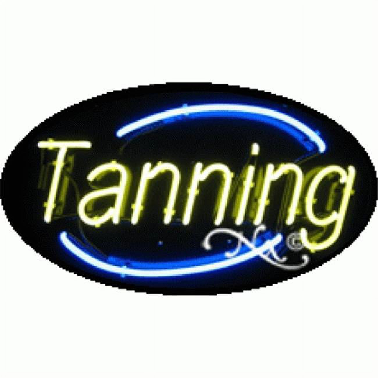 Arter Neon 14013 Flashing Neon Sign - Tanning, Yellow - Walmart.com