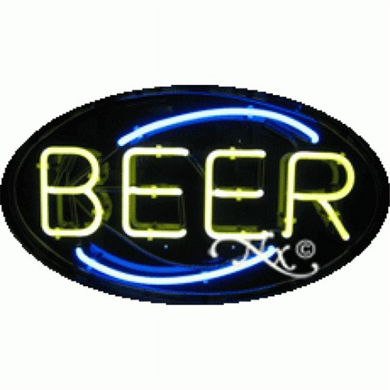 Arter Neon 14152 Flashing Neon Sign - Beer, Yellow - Walmart.com