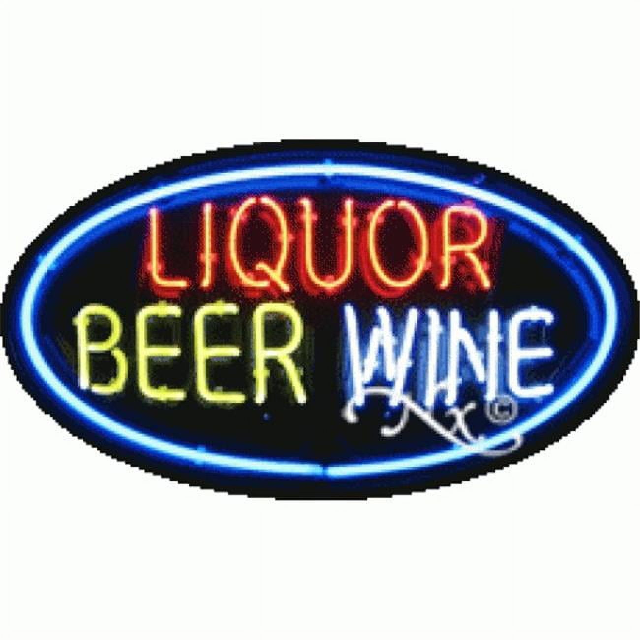 Arter Neon 14237 Flashing Neon Sign - Liquor Beer Wine - Walmart.com