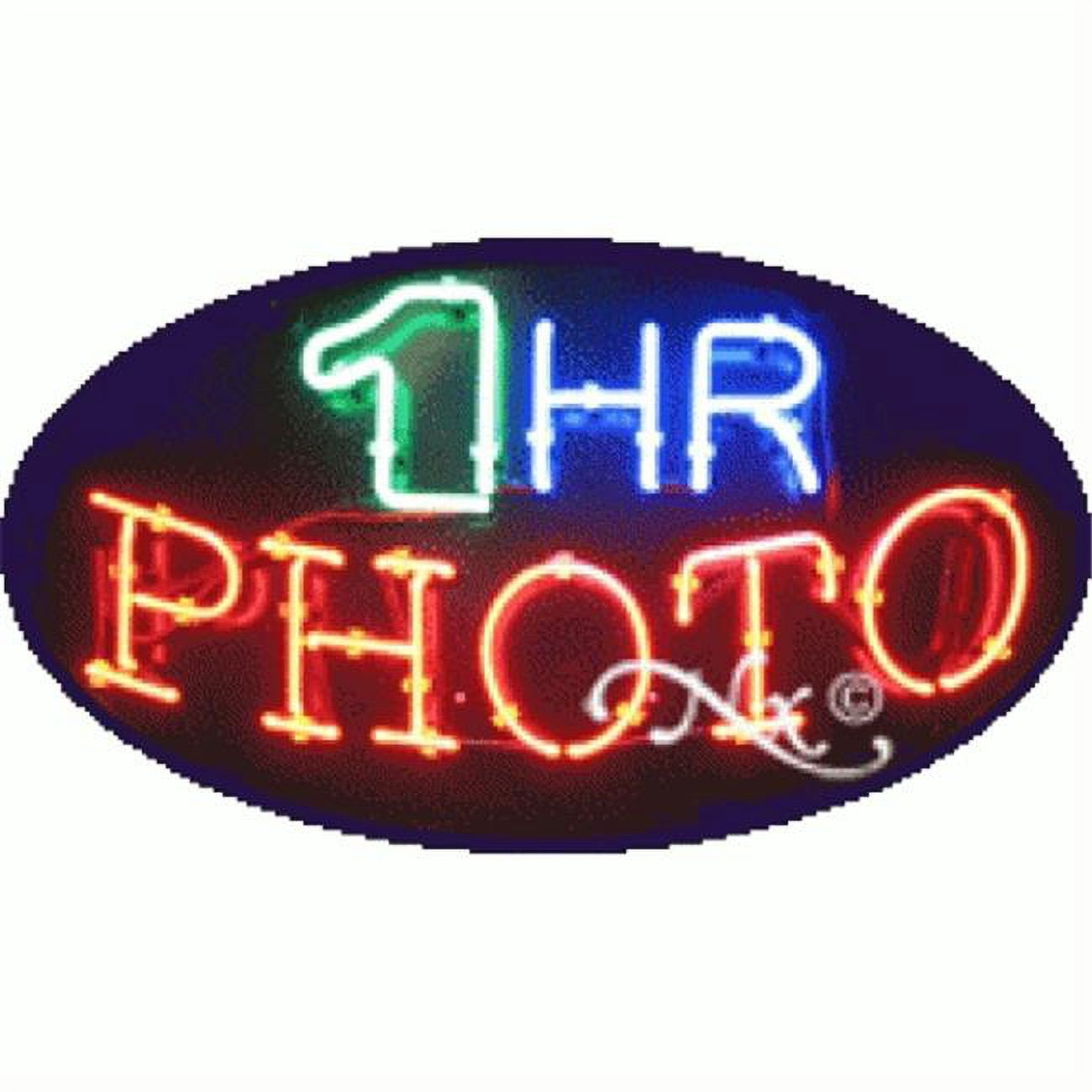 Arter Neon 14292 Flashing Neon Sign - 1 Hr Photo - Walmart.com