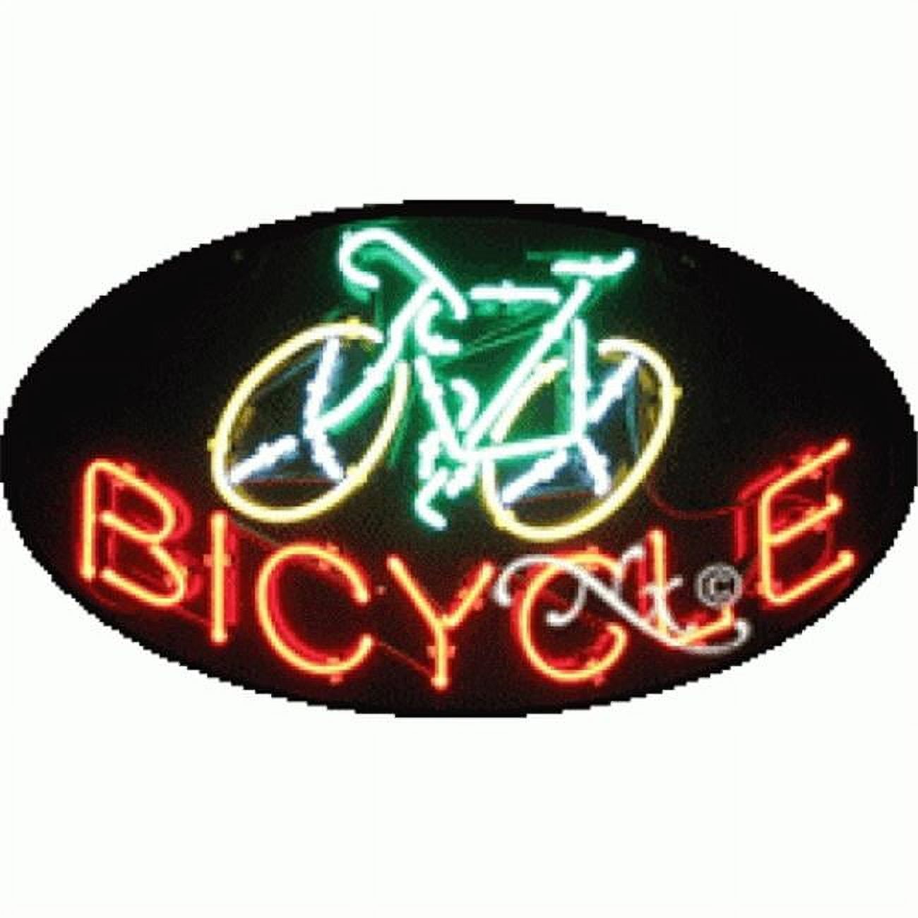 Arter Neon 14324 Flashing Neon Sign - Bicycle, Red - Walmart.com