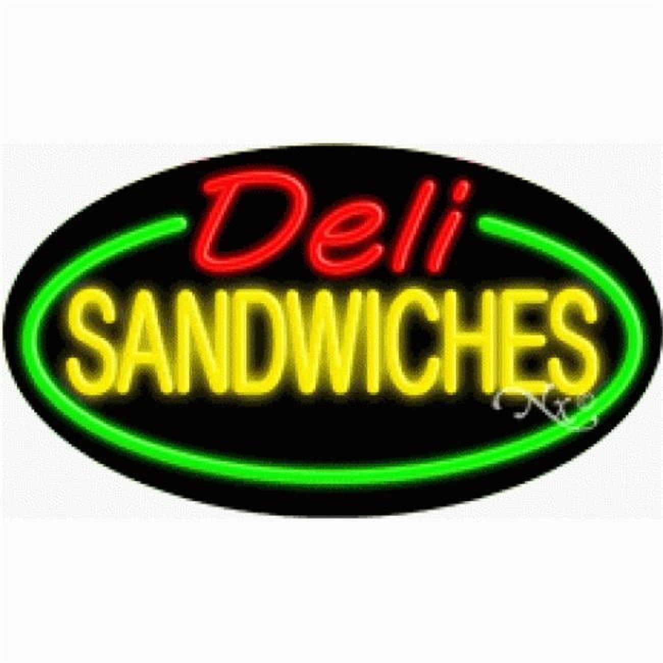 Arter Neon 14442 Flashing Neon Sign - Deli Sandwiches - Walmart.com