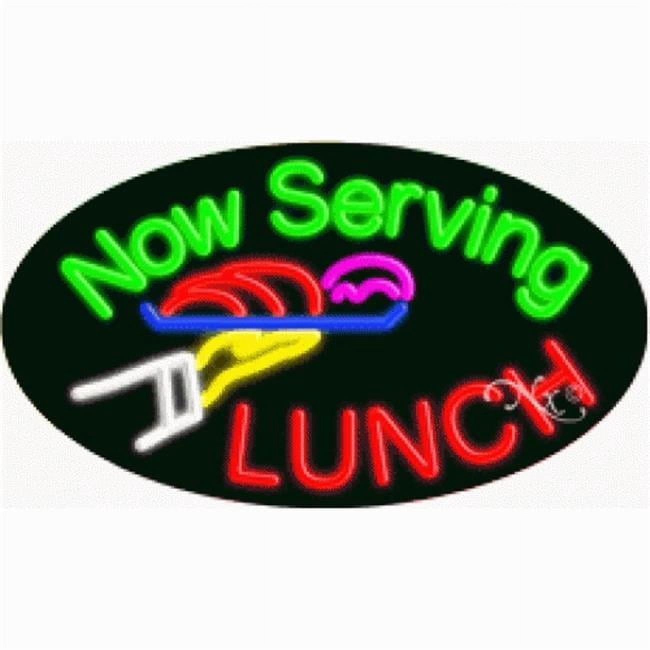Arter Neon 14541 Flashing Neon Sign - Now Serving Lunch - Walmart.com