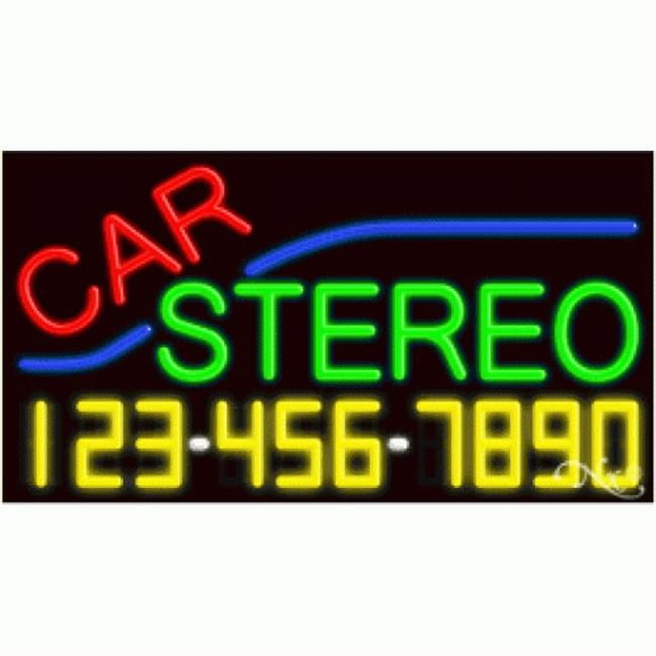 Arter Neon 15056 Neon Sign with Phone Number - Car Stereo - Walmart.com