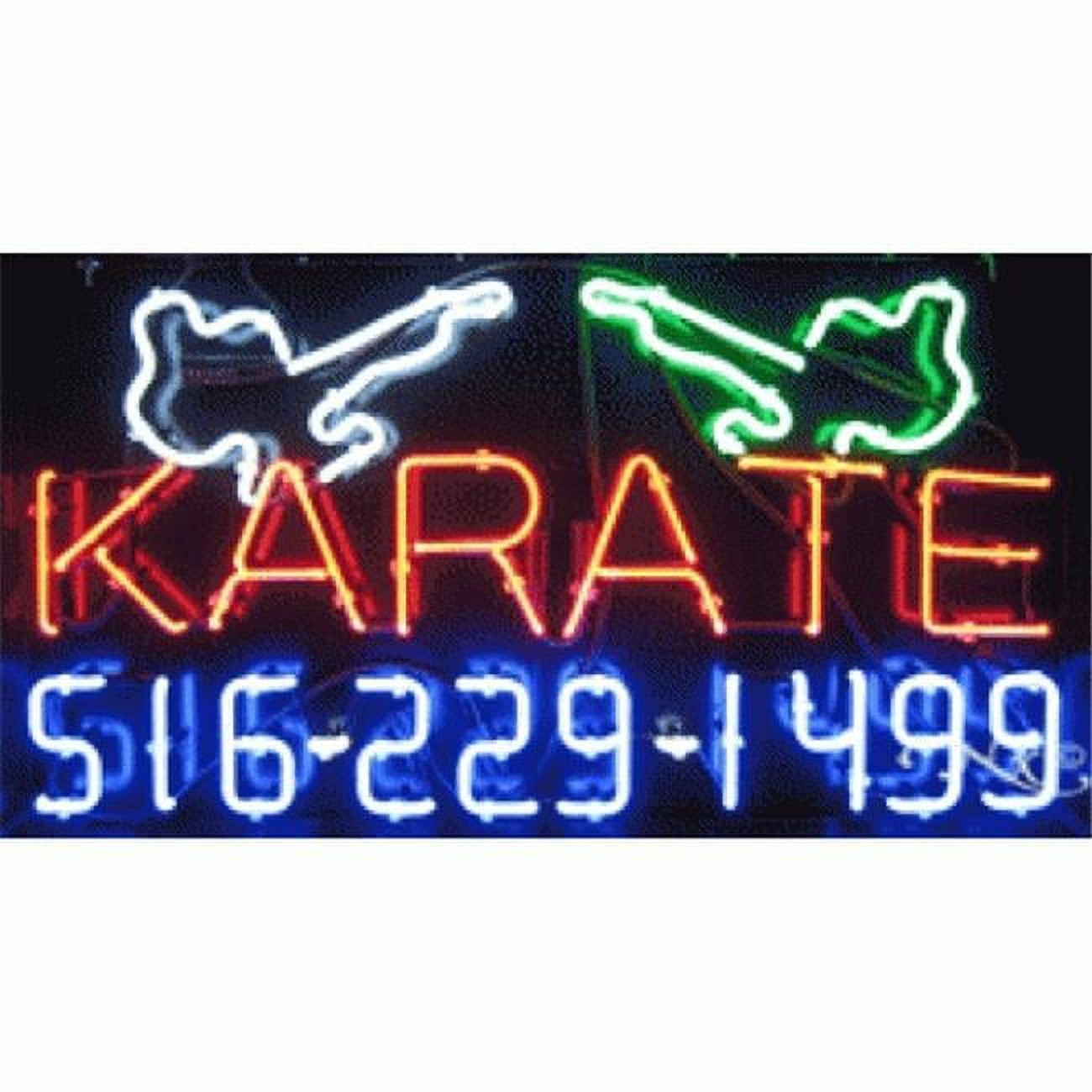 Arter Neon 15075 Neon Sign with Phone Number - Karate - Walmart.com
