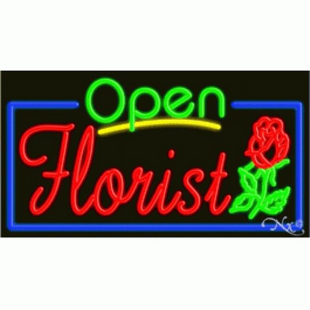 Arter Neon 15500 Neon Sign with Open - Florist - Walmart.com