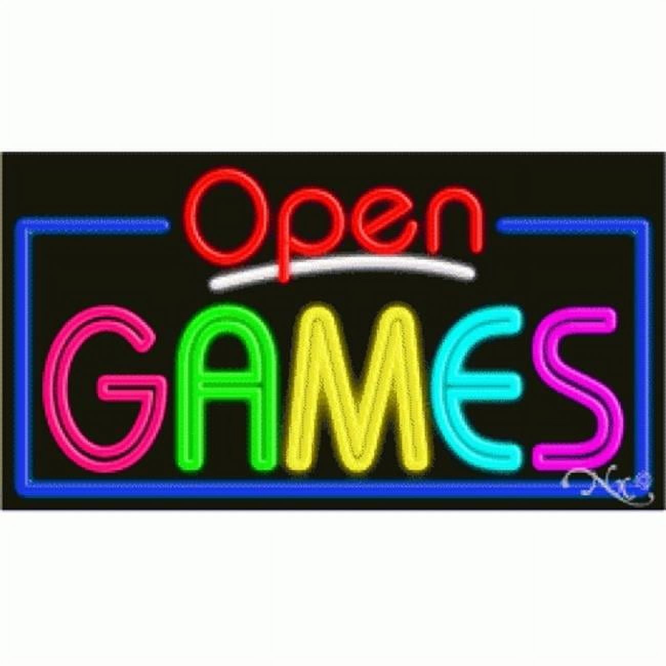 Arter Neon 15506 Neon Sign with Open - Games - Walmart.com