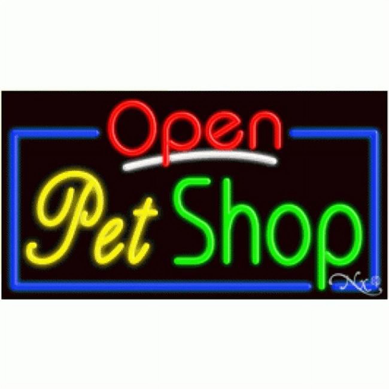 Arter Neon 15553 Neon Sign with Open - Pet Shop - Walmart.com