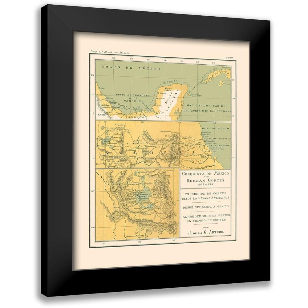 Artero 12x14 Black Modern Framed Museum Art Print Titled - Conquest of ...