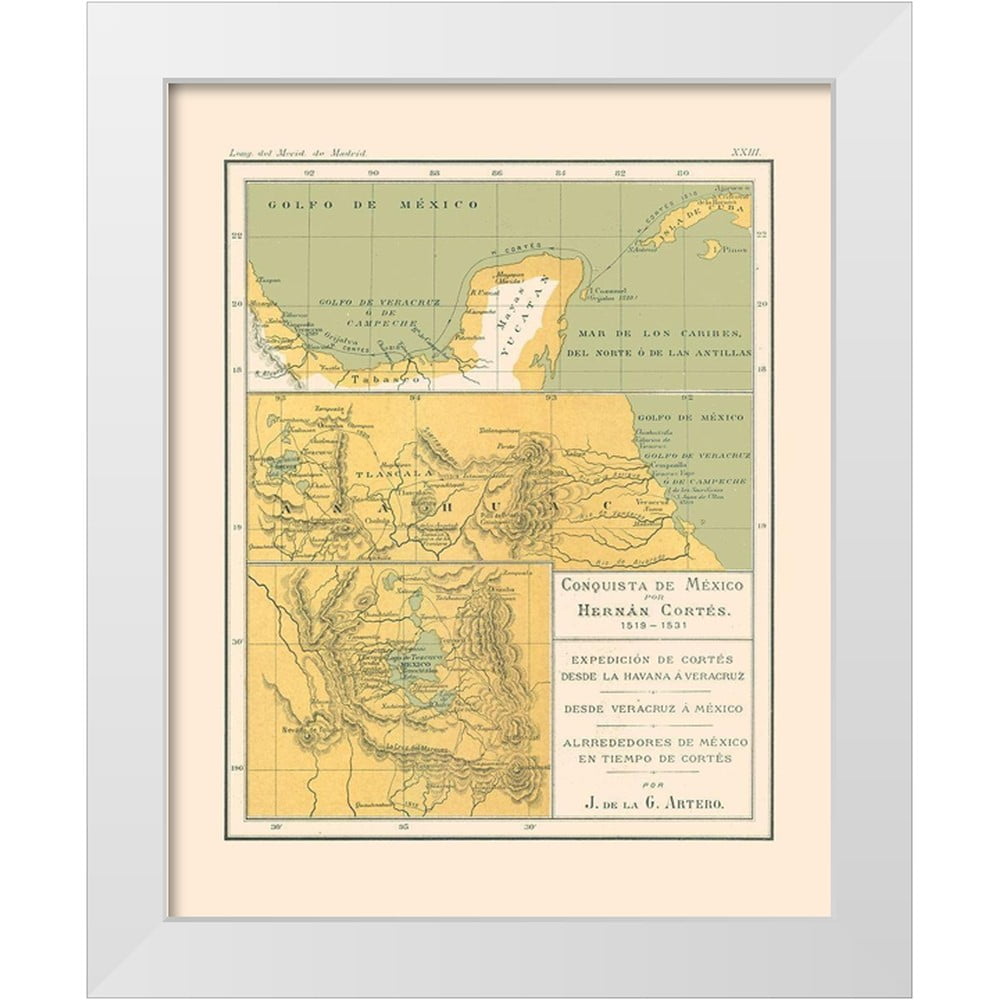 Artero 20x24 White Modern Wood Framed Museum Art Print Titled ...