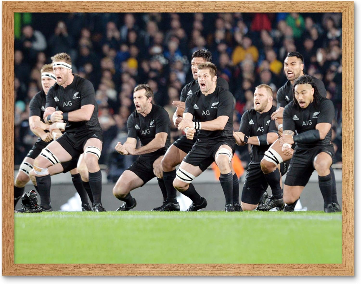 Artery8 All Blacks Rugby Legends World Cup Haka Photo Art Print Framed ...
