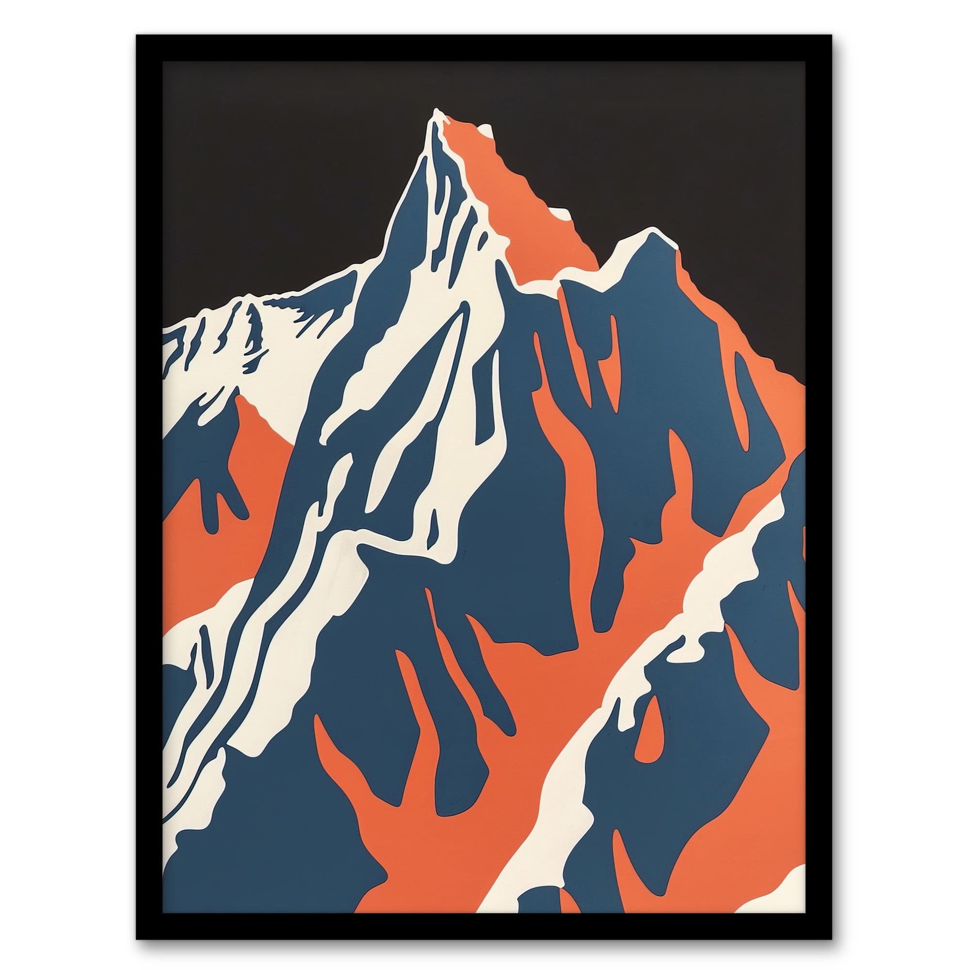 Artery8 Andes Mountain Climbing Orange Blue Colour Block Living Room ...