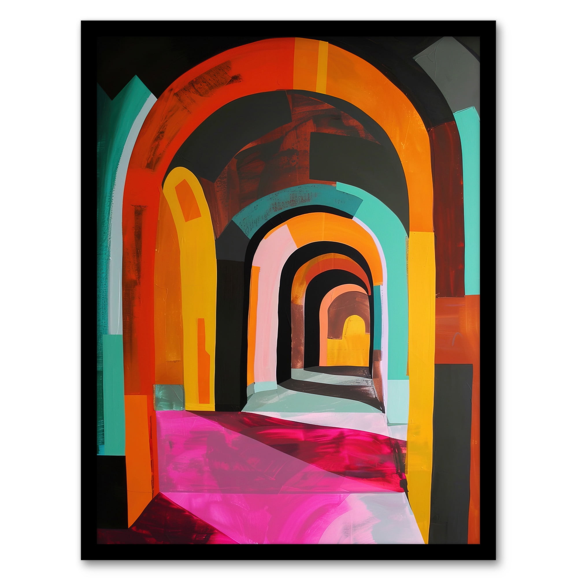 Artery8 Arch Corridor Vibrant Colourful Abstract Painting Living Room ...