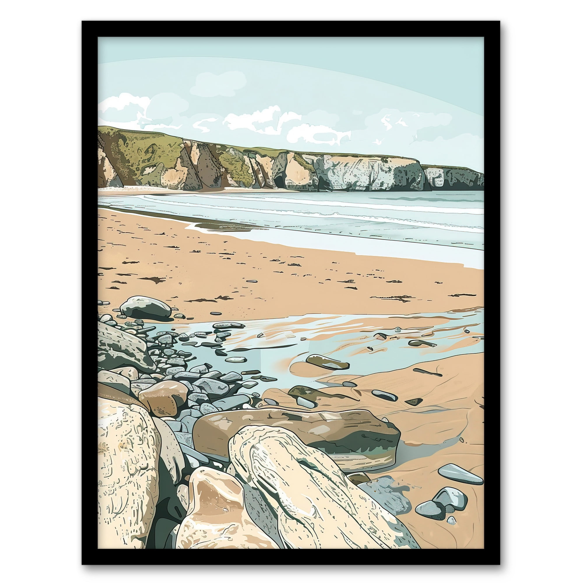 Artery8 Barafundle Bay Coastal Seaside Wales UK Beach Living Room ...