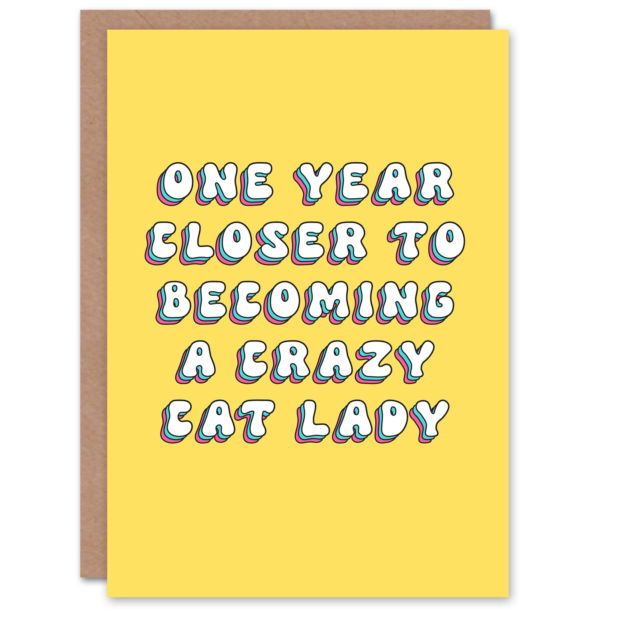 Artery8 Birthday Card Another Year Closer Crazy Cat Lady Fun Funny ...