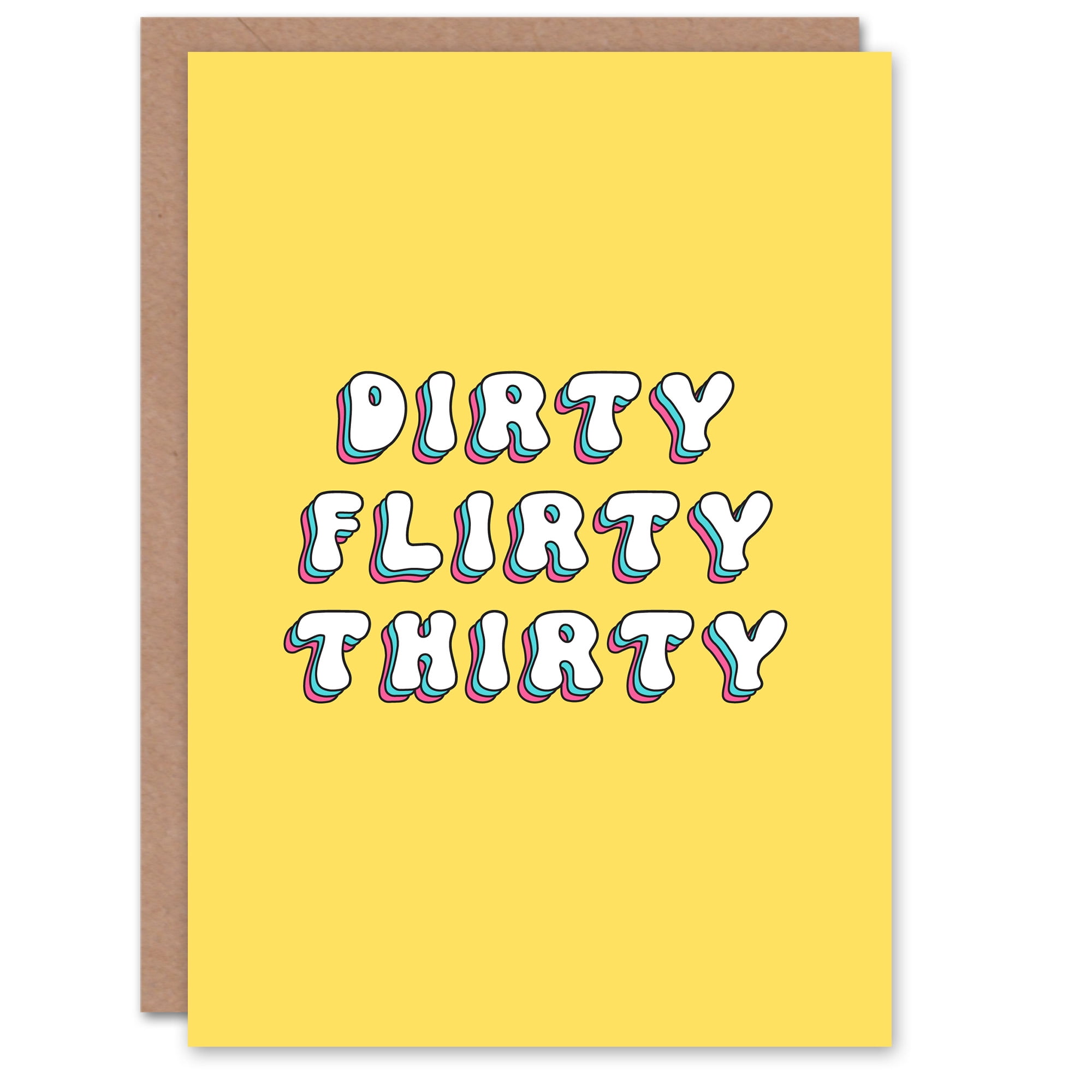 Artery8 Birthday Card Dirty Flirty Thirty Fun Funny Happy Joke Humour ...