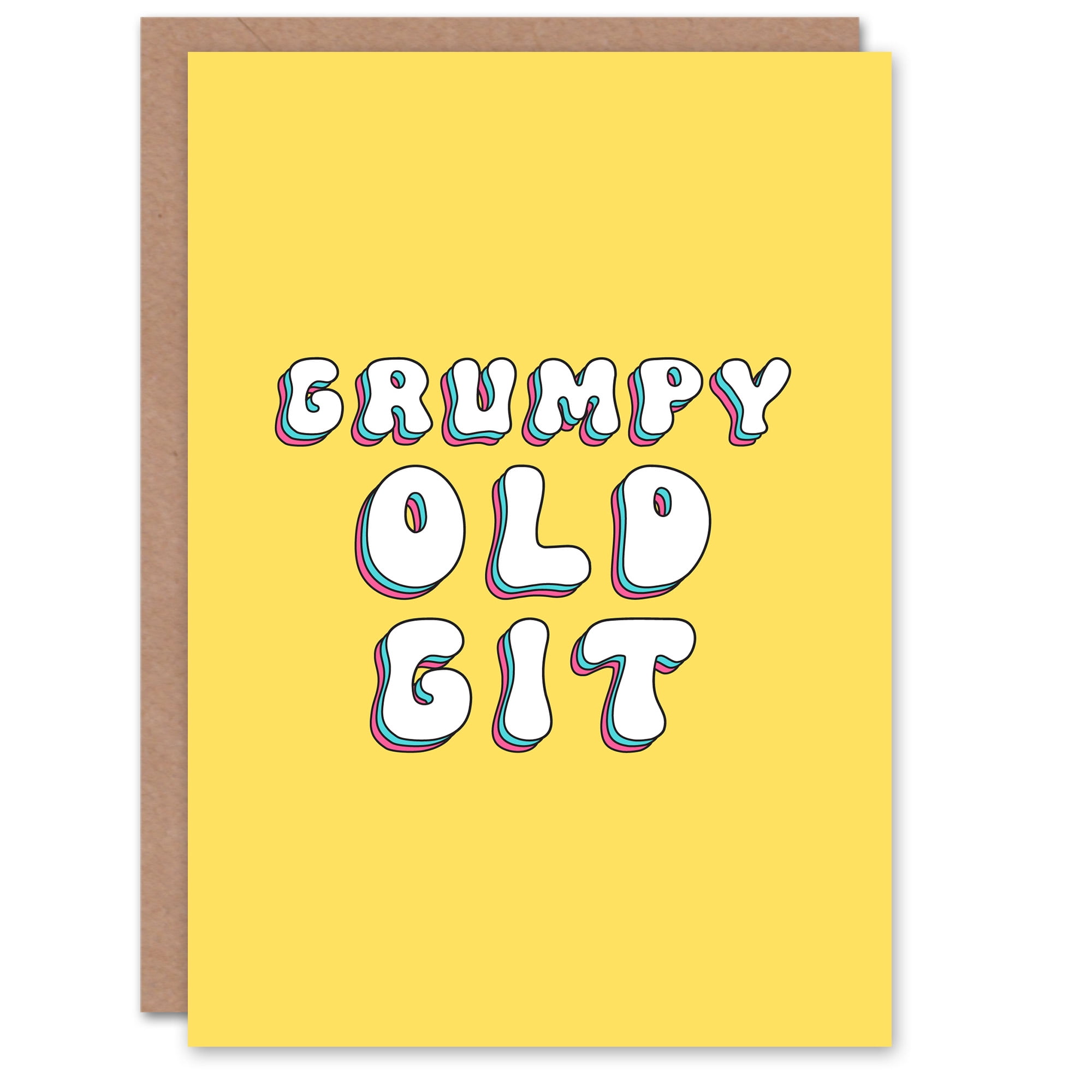 Artery8 Birthday Card Grumpy Old Git Fun Funny Happy Joke Humour For ...