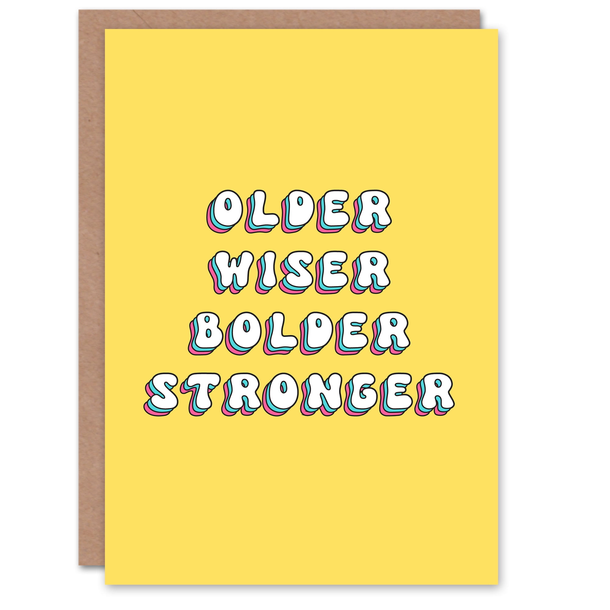 Artery8 Birthday Card Older Wiser Bolder Stronger For Her Gran Sister ...