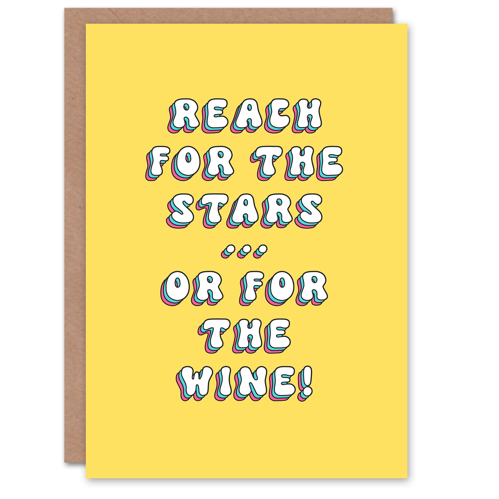 Artery8 Birthday Card Reach Stars Or Wine Fun Funny Happy Joke Humour ...
