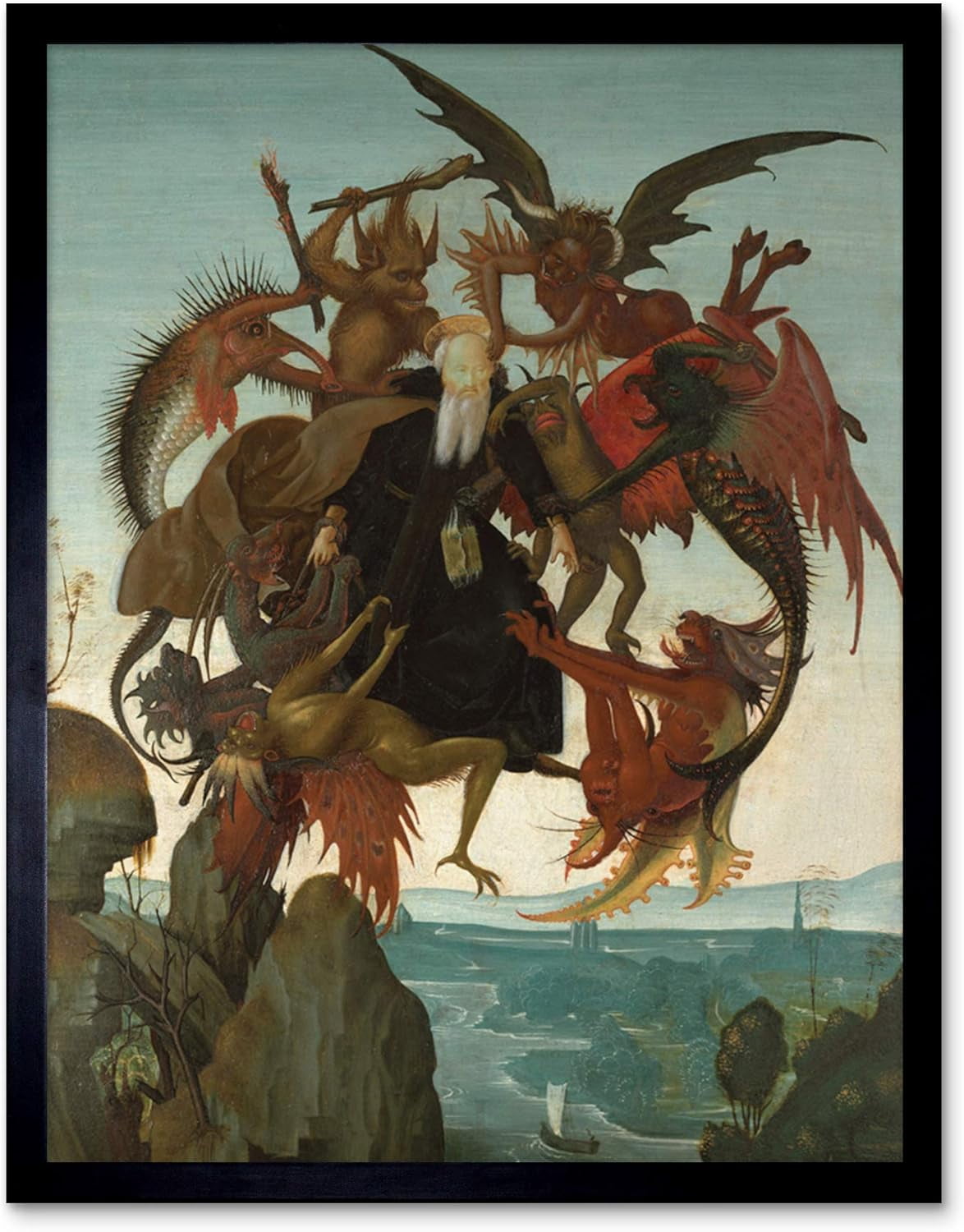 Artery8 Buonarroti Torment St Anthony Painting Art Print Framed Poster ...