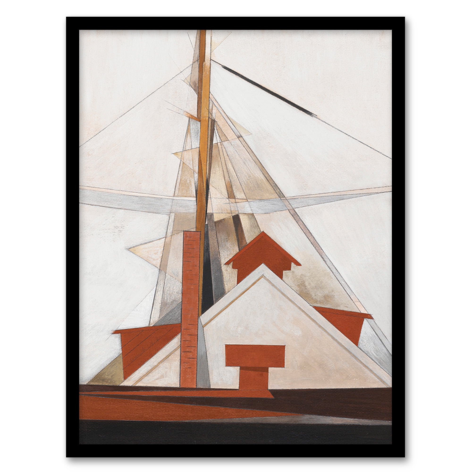Artery8 Charles Demuth Sailboat Masts Cubist Painting Framed Wall Art ...