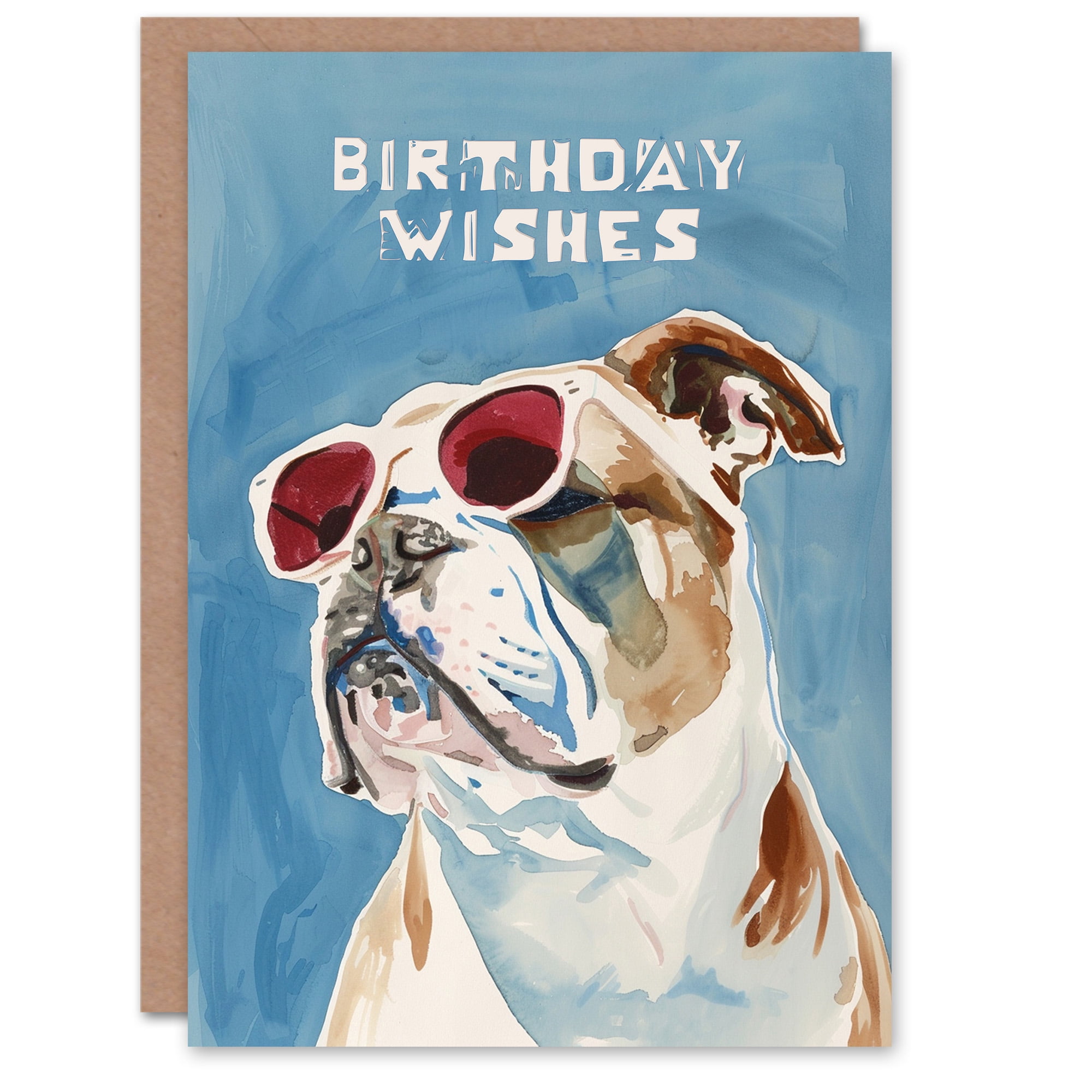 Artery8 Cool English Bulldog With Sunglasses Dog Lover Blank For Him Or ...