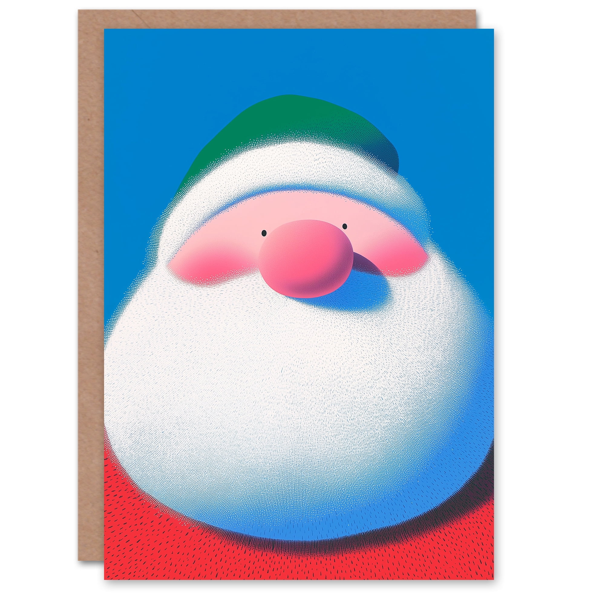 Artery8 Cute Round Santa Claus Vibrant Modern Graphic Blank For Him Or ...
