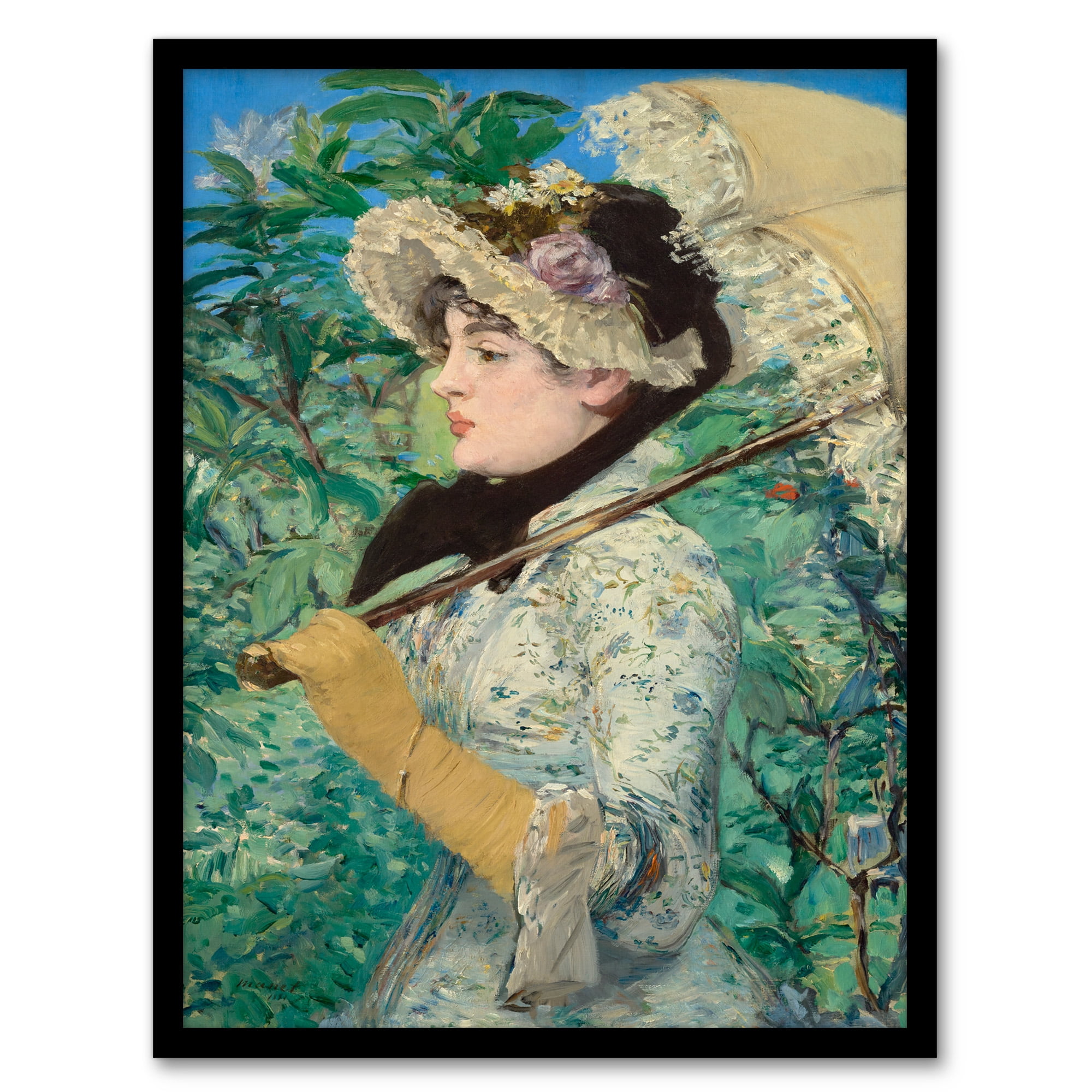 Artery8 Edouard Manet Jeanne Spring Parasol Portrait Framed Wall Art ...