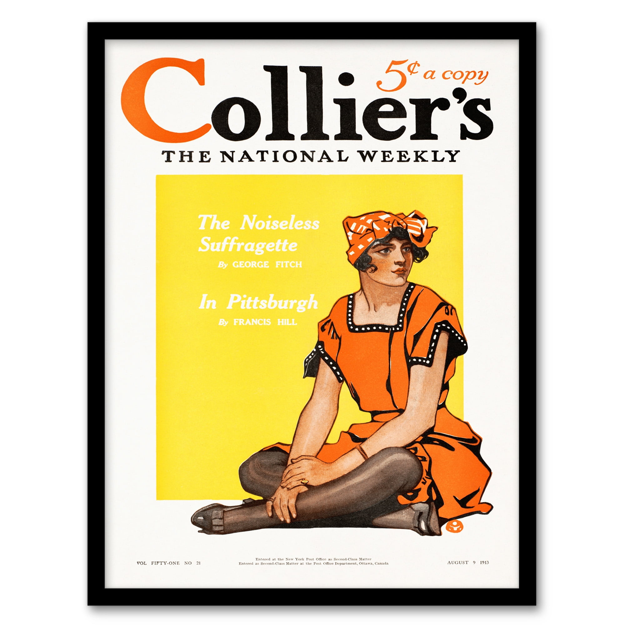 Artery8 Edward Penfield Vintage Magazine Cover Suffragette Framed Wall ...
