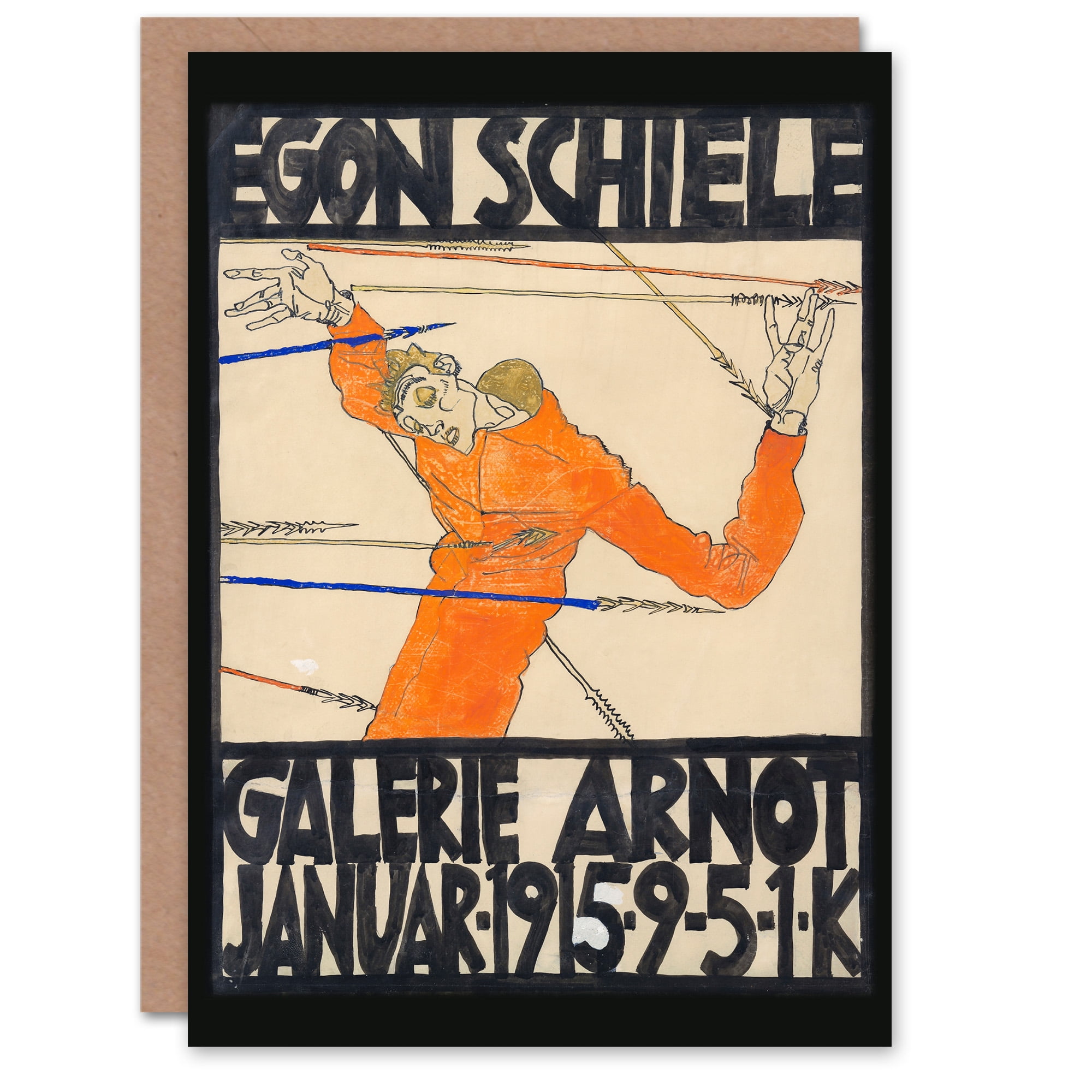 Artery8 Egon Schiele Art Card Galerie Arnot 1915 Exhibition Poster ...