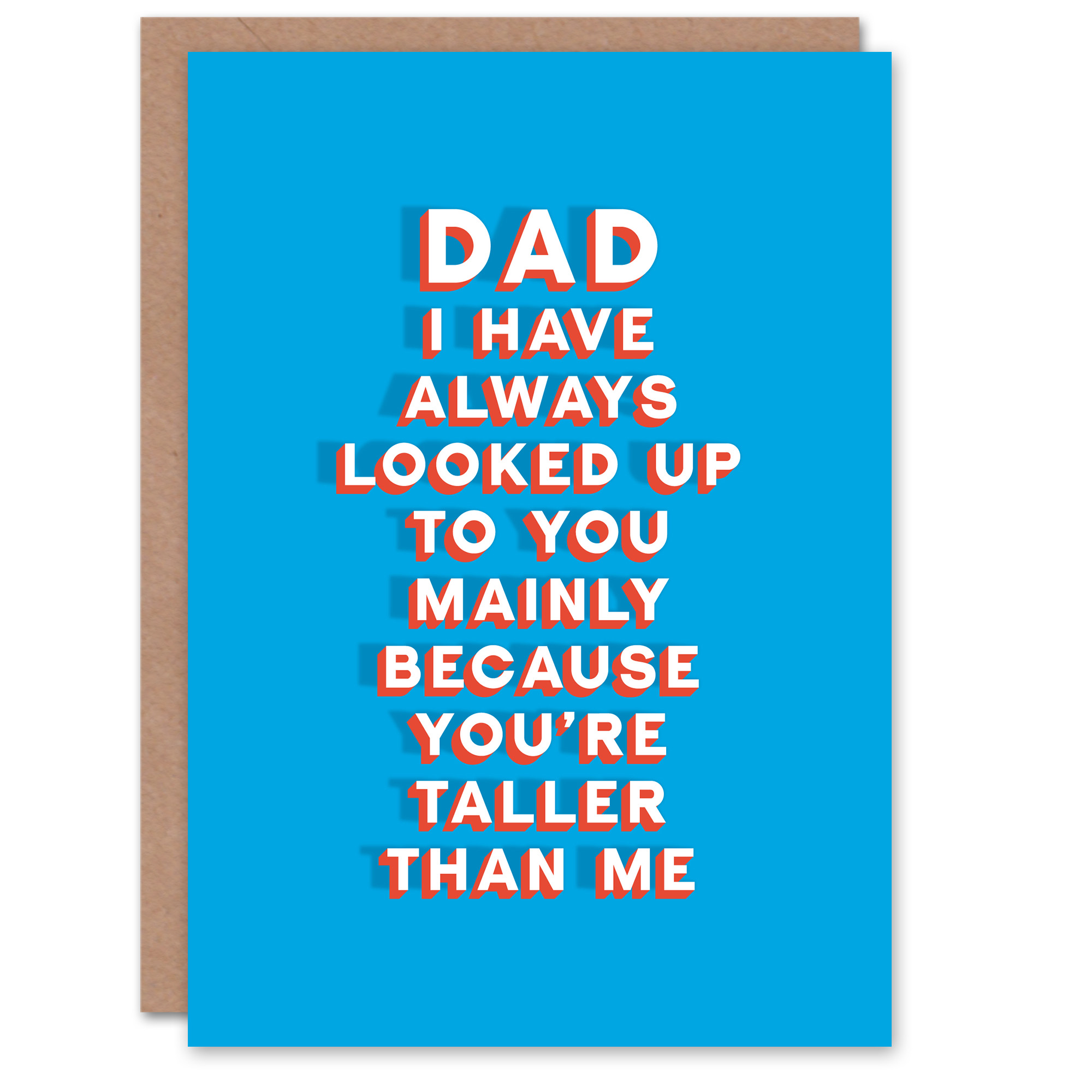Artery8 Father's Day Card Always Looked Up To You Are Taller Fun Funny ...