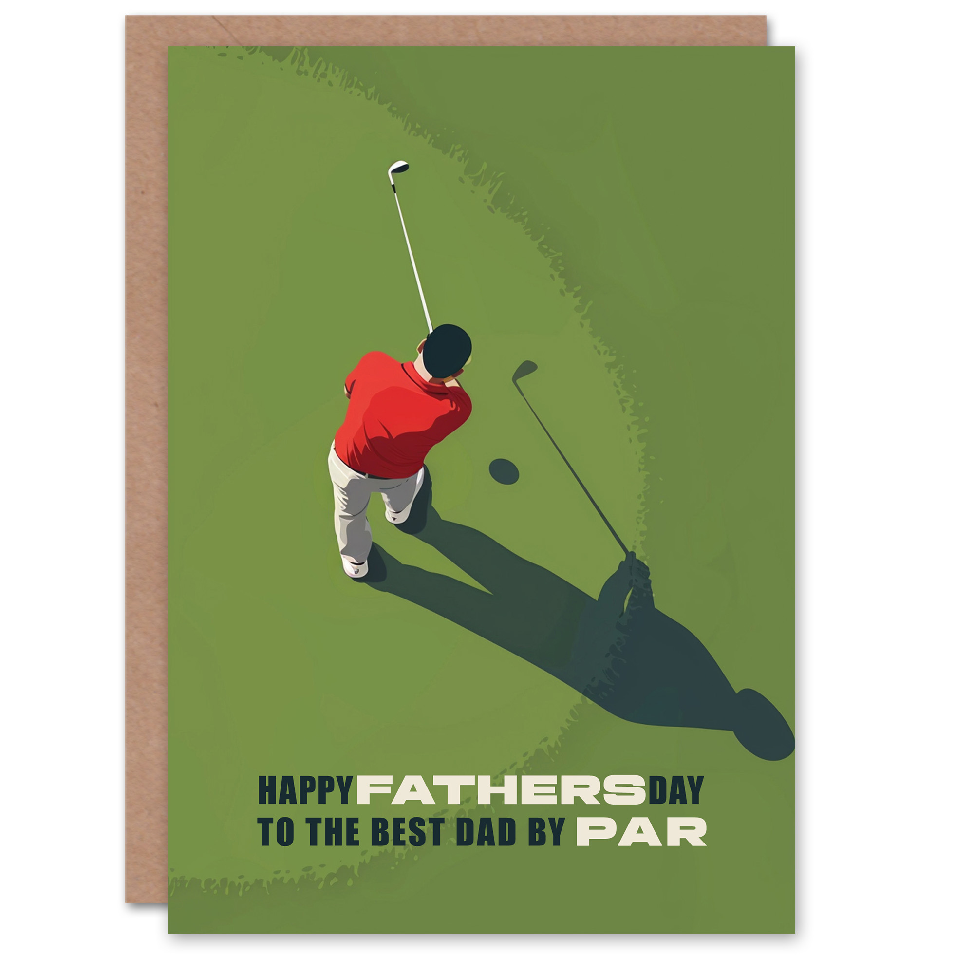 Artery8 Father's Day Card Best By Par Golfer Golf Stroke Pun Joke For ...