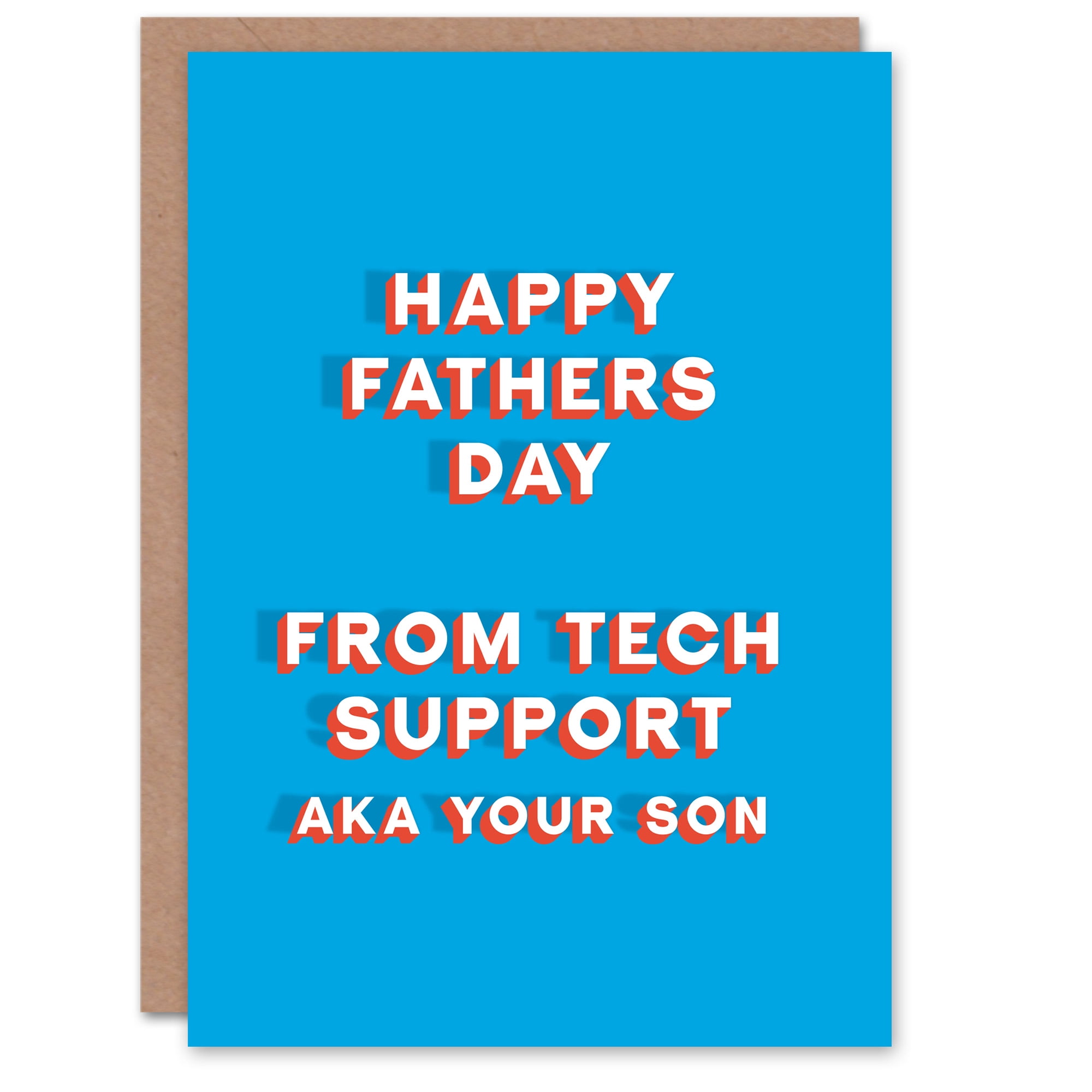 Artery8 Father's Day Card From Tech Support AKA Son Fun Funny Cheeky ...