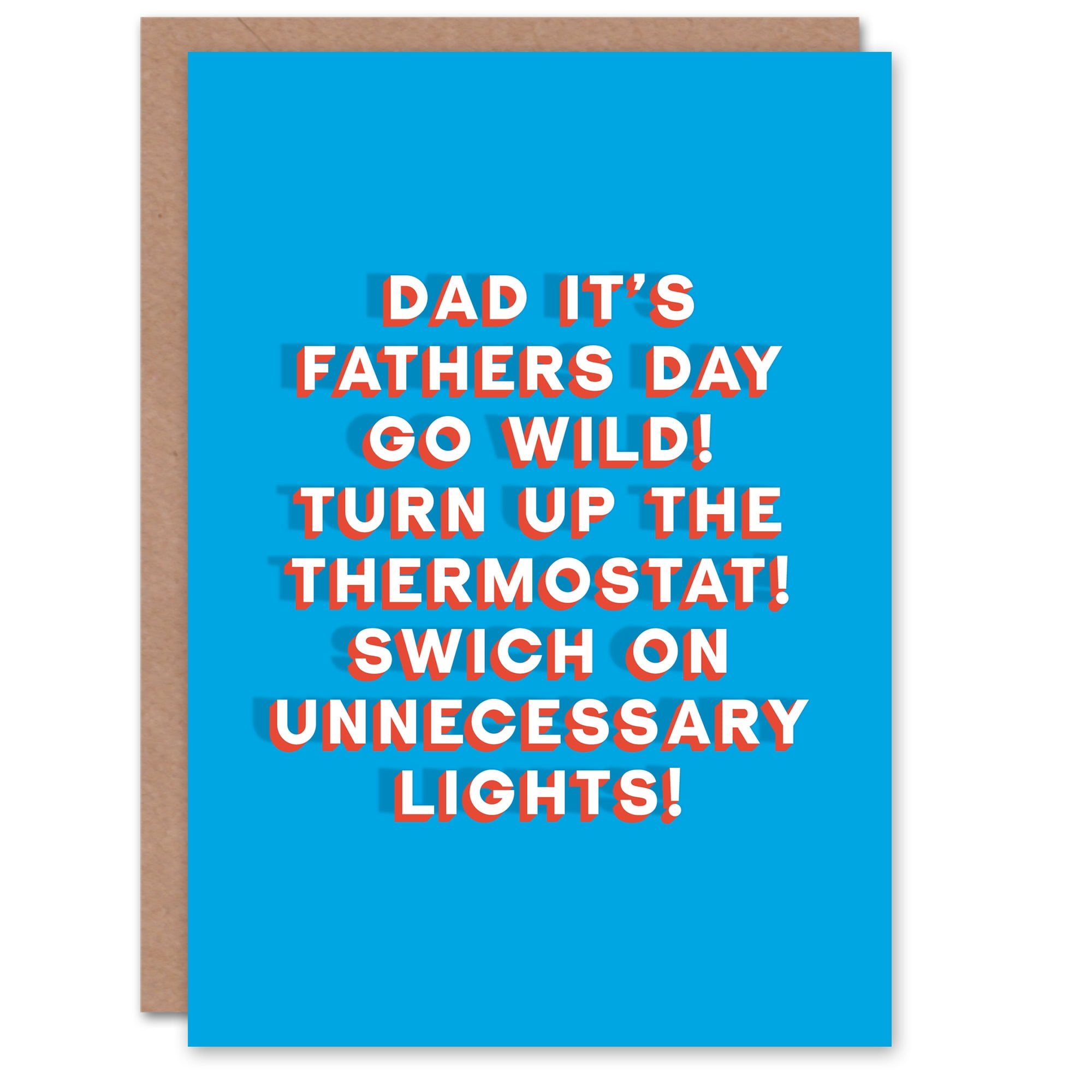 Artery8 Father's Day Card Go Wild Thermostat Lights Fun Funny Cheeky ...