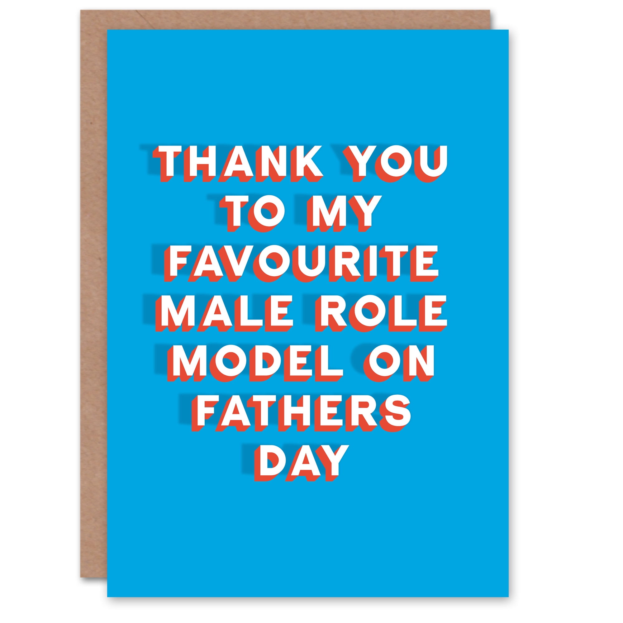 Artery8 Father's Day Card Thank You Favourite Male Role Model Sincere ...
