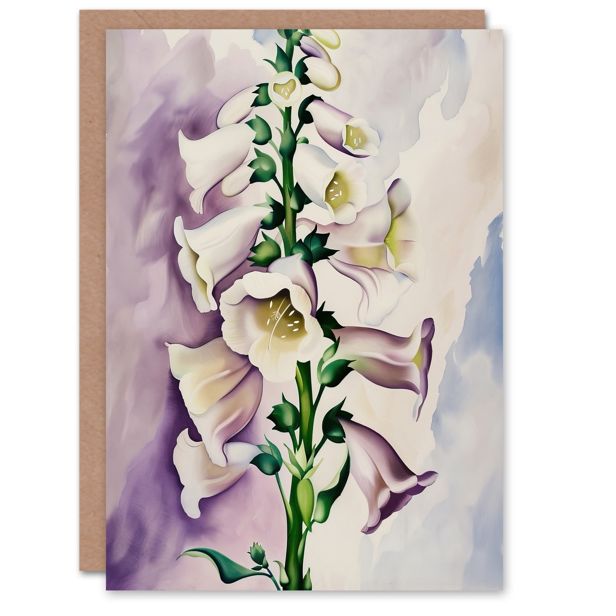 Artery8 Foxglove Digitalis Flower Botanical Watercolour Greeting ...