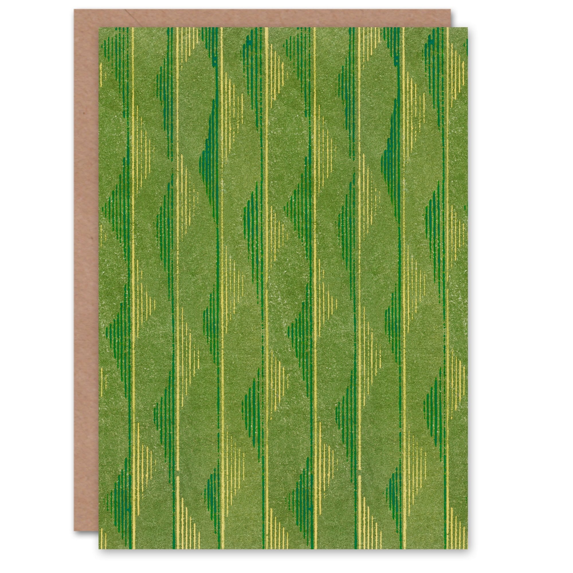 Artery8 Furuya Korin Japanese Art Card Green Lines Vintage Pattern ...